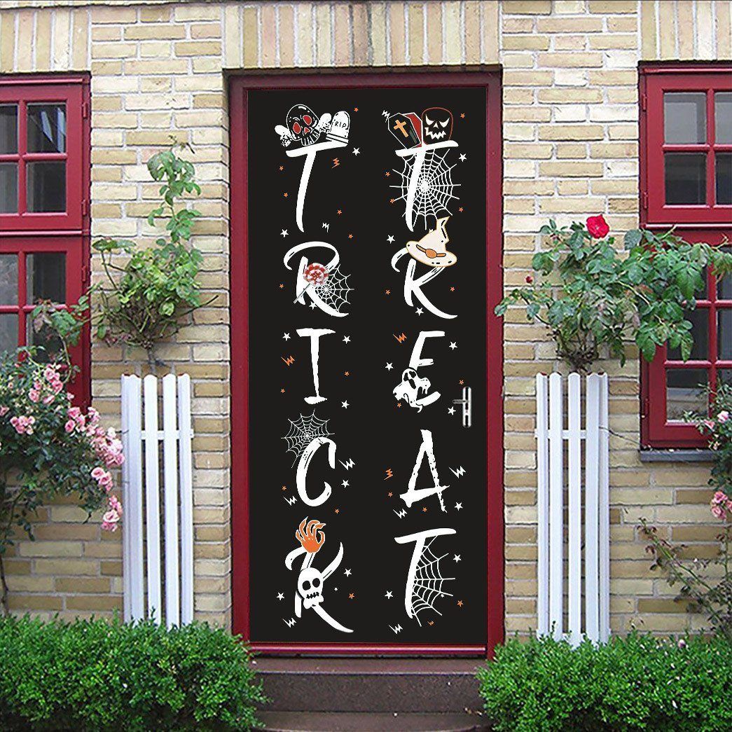 Gearhumans 3D Happy Halloween Trick Or Treat Custom Door Stickers