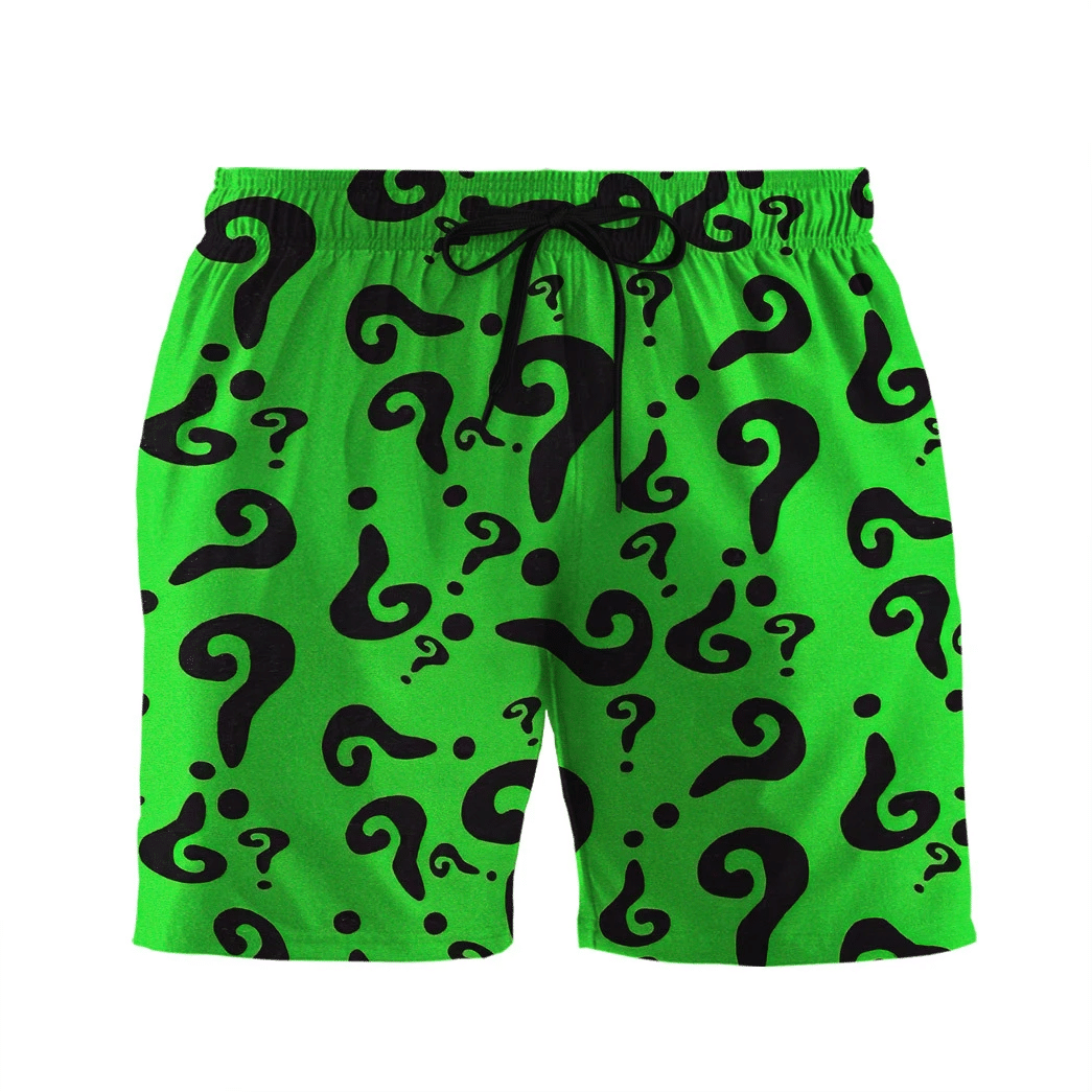Gearhumans 3D DC The Riddler Custom Men Short