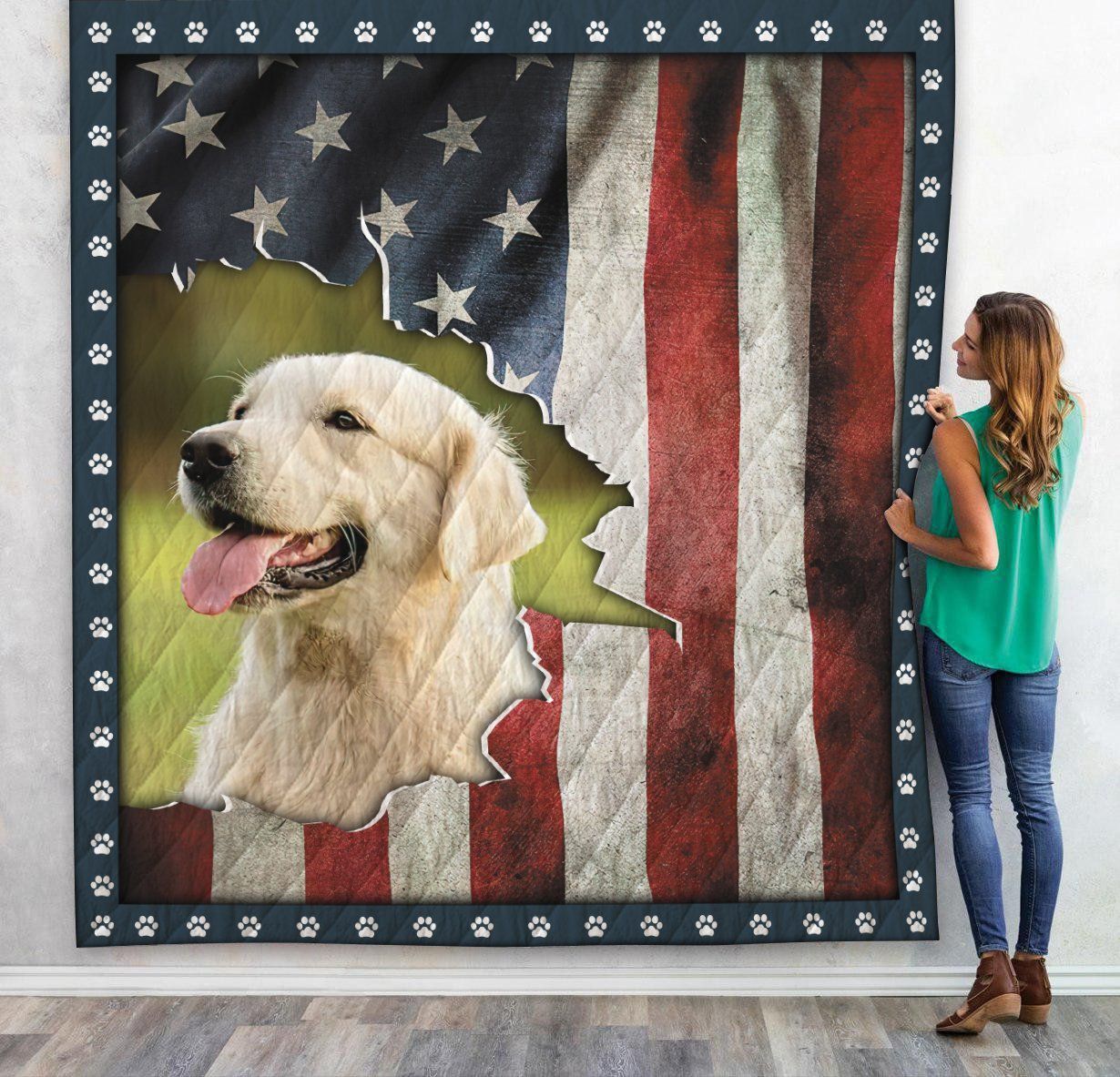 Gearhumans 3D Labrador Retriever Custom Quilt