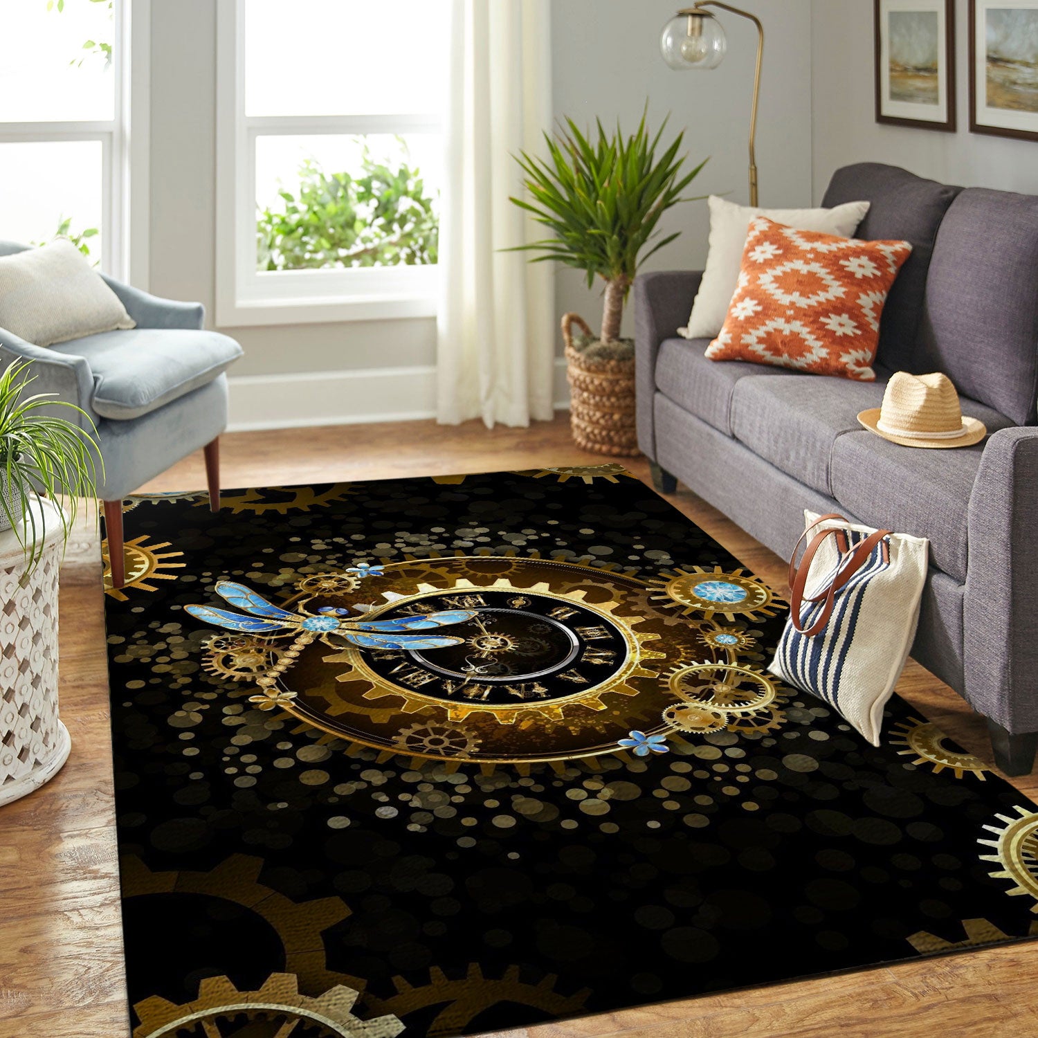 Gearhumans STEAMPUNK DRAGONFLY RUG