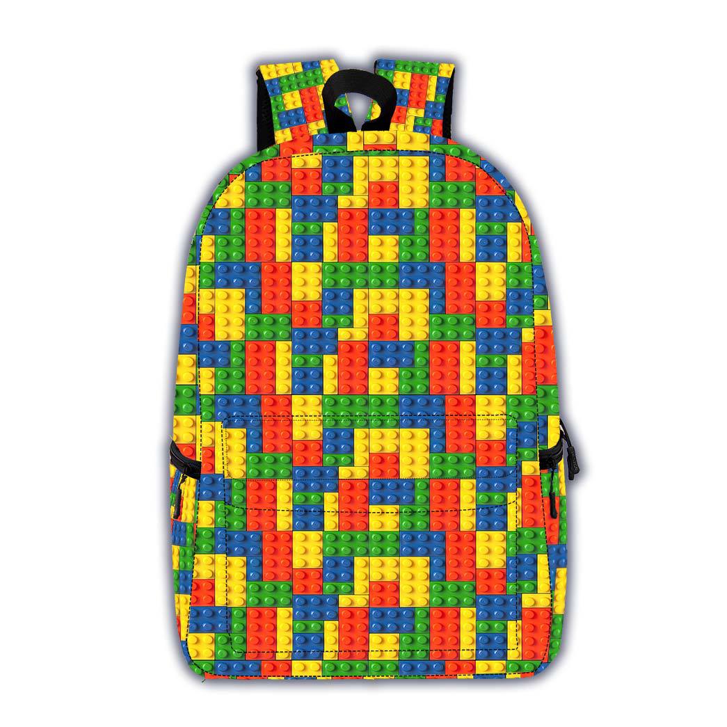 Gearhumans 3D Lego Lego Fabric Custom Backpack