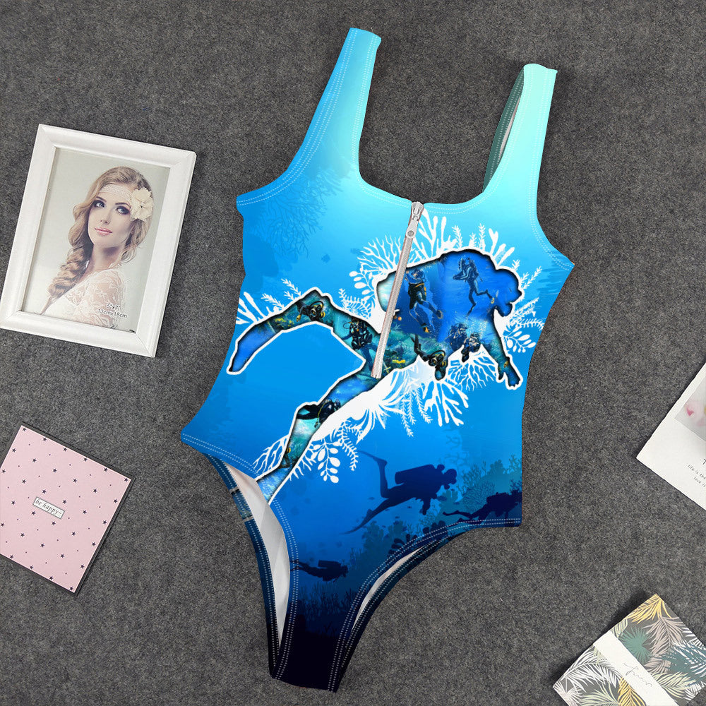 Gearhumans 3D Scuba Diving One Piece Swimsuit