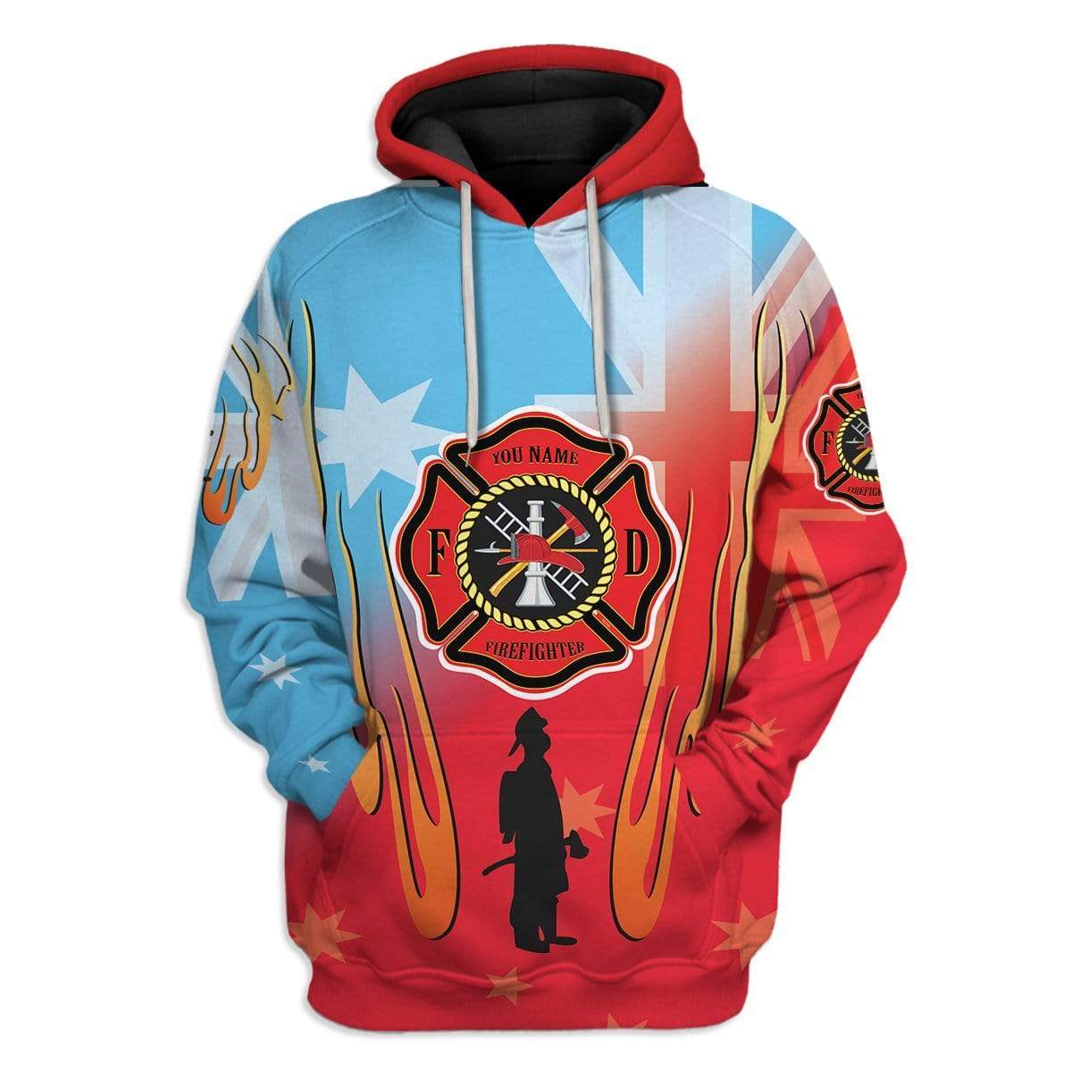 Gearhumans Fireman Custom Name T-Shirts Hoodies Apparel