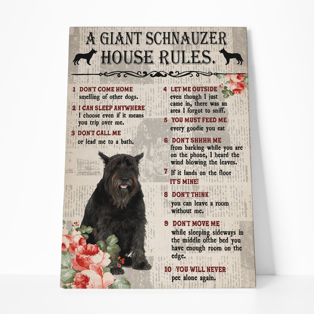 Gearhumans 3D A Giant Schnauzer House Rules Canvas
