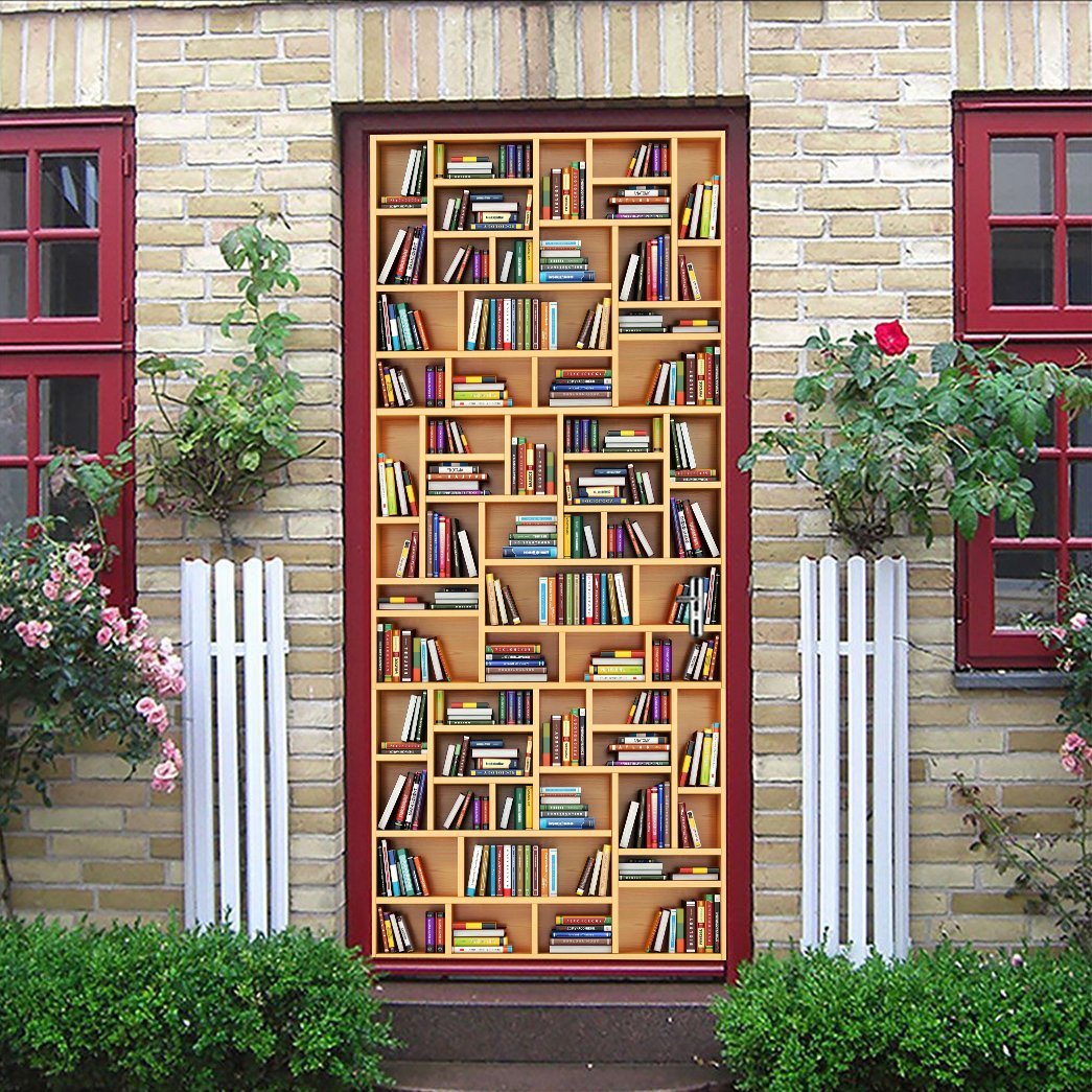 Gearhumans 3D Love Bookself Custom Doorstickers