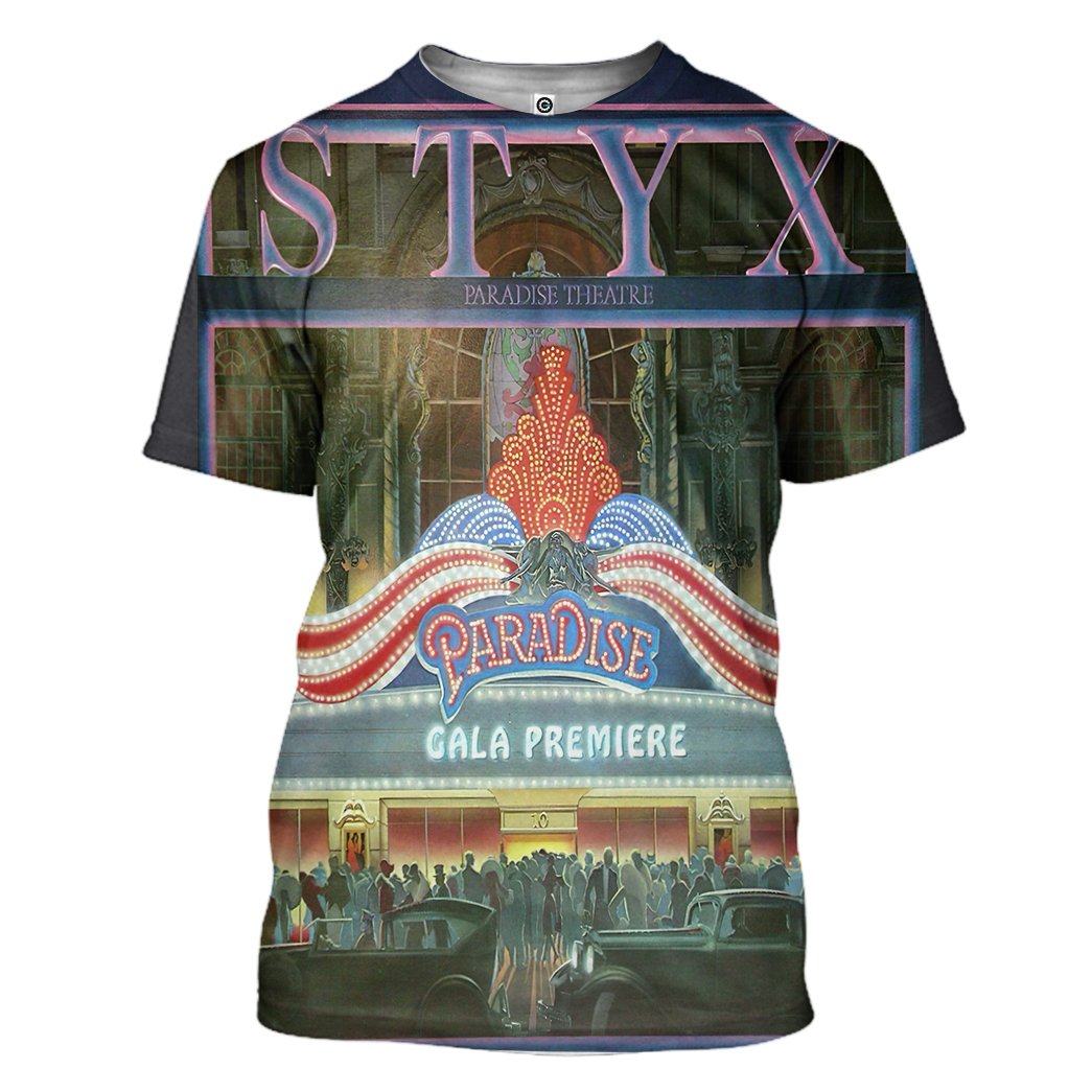 Gearhumans 3D Rock Back Styx Cover Art Custom Hoodie Apparel