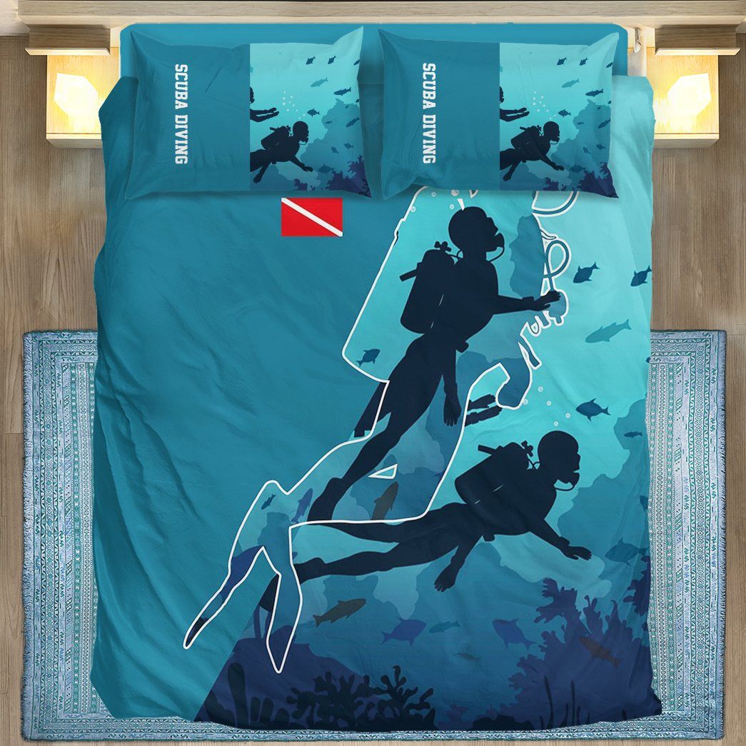 Gearhumans 3D Scuba Diving Custom Bedding Set
