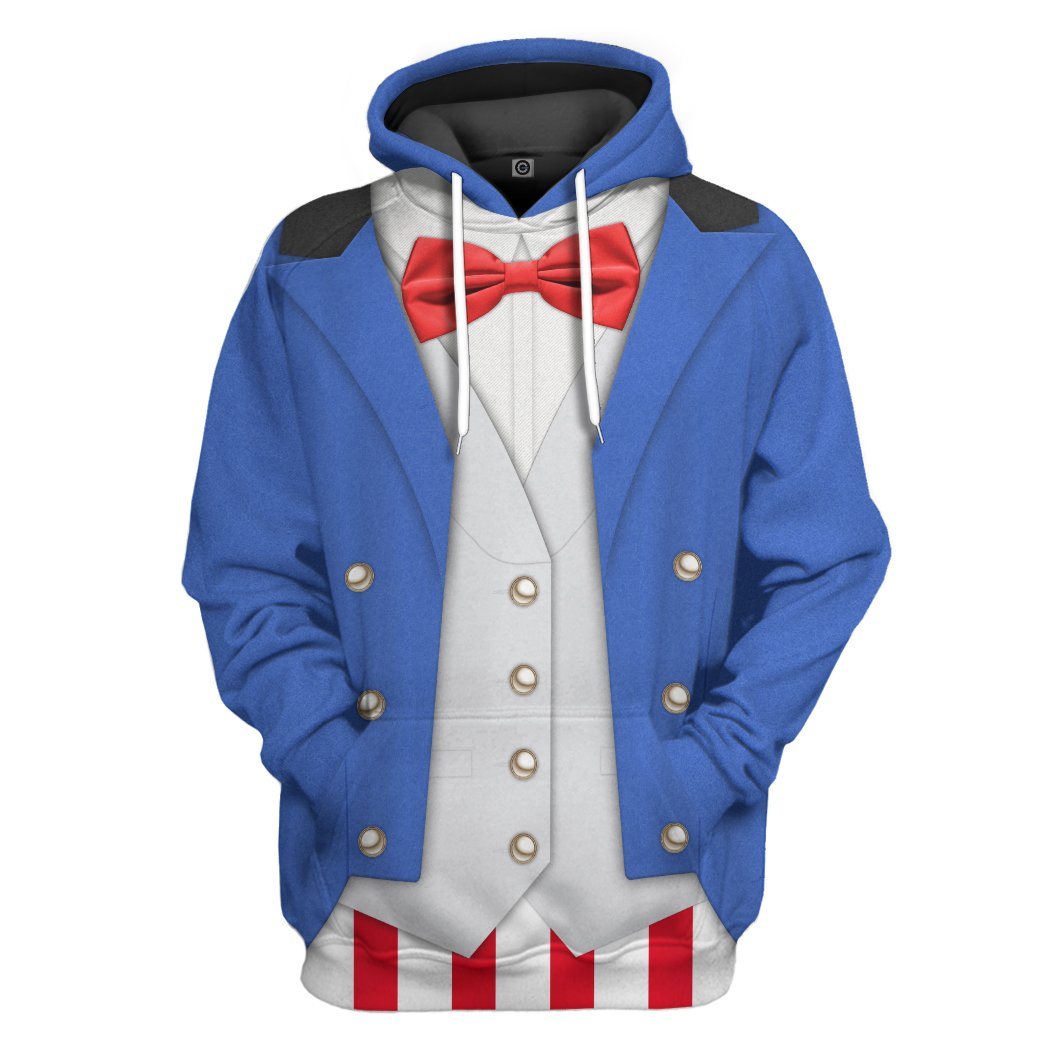 Gearhumans 3D Uncle Sam Cosplay Halloween Custom Hoodie Apparel