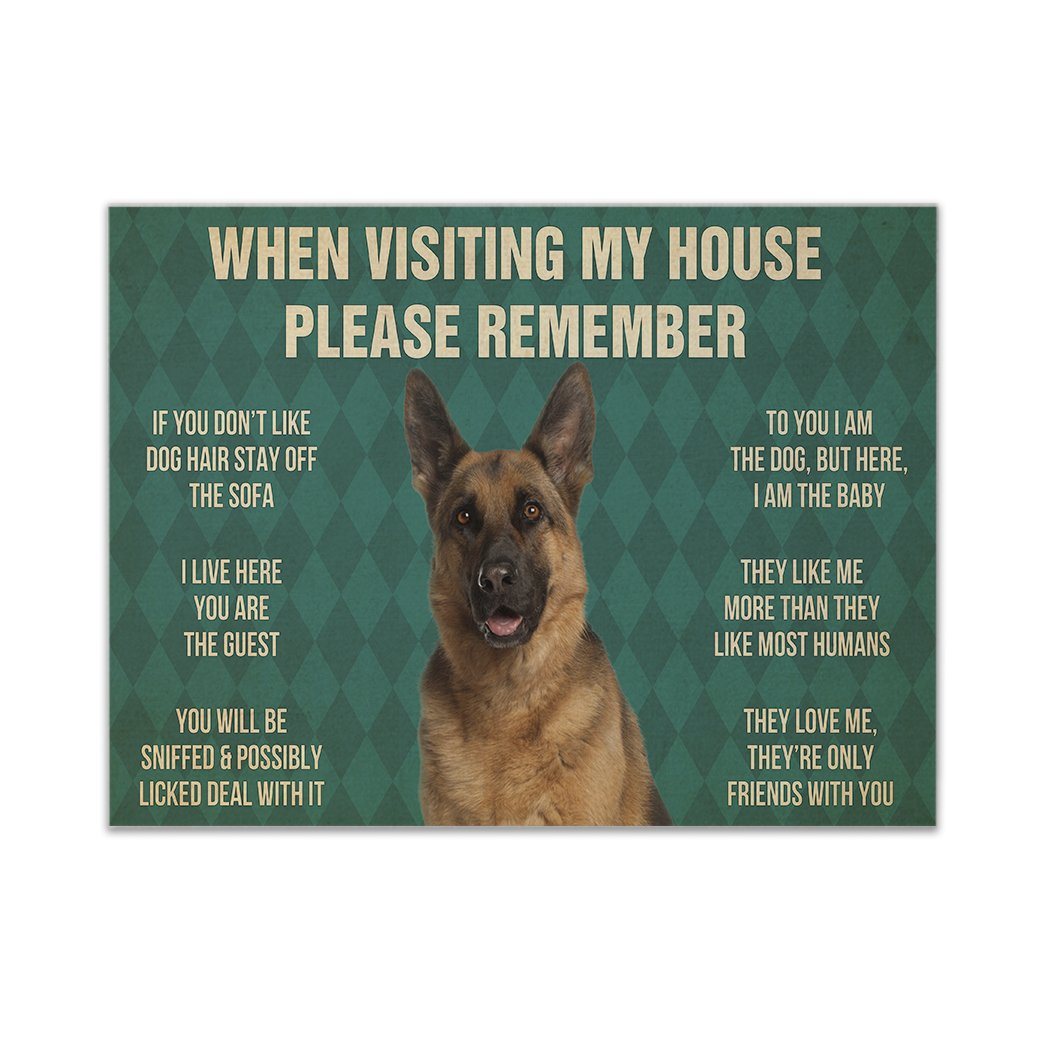 Gearhumans 3D Please Remember German Shepherd Rules Custom Canvas