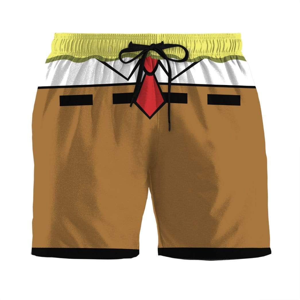 Gearhumans 3D SpongeBob Squarepants Custom Beach Short Swim Trunk
