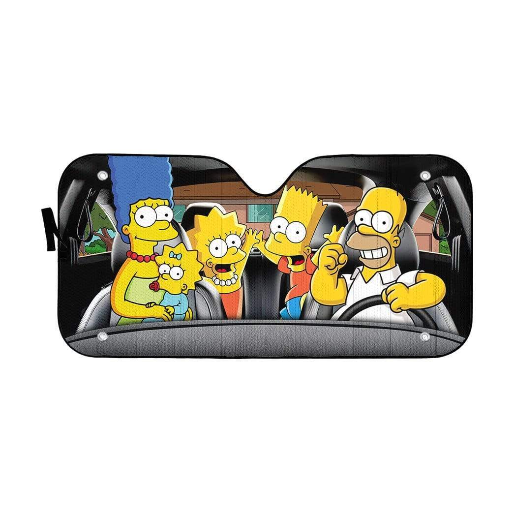 Gearhumans 3D The Simpsons Custom Car Auto Sunshade