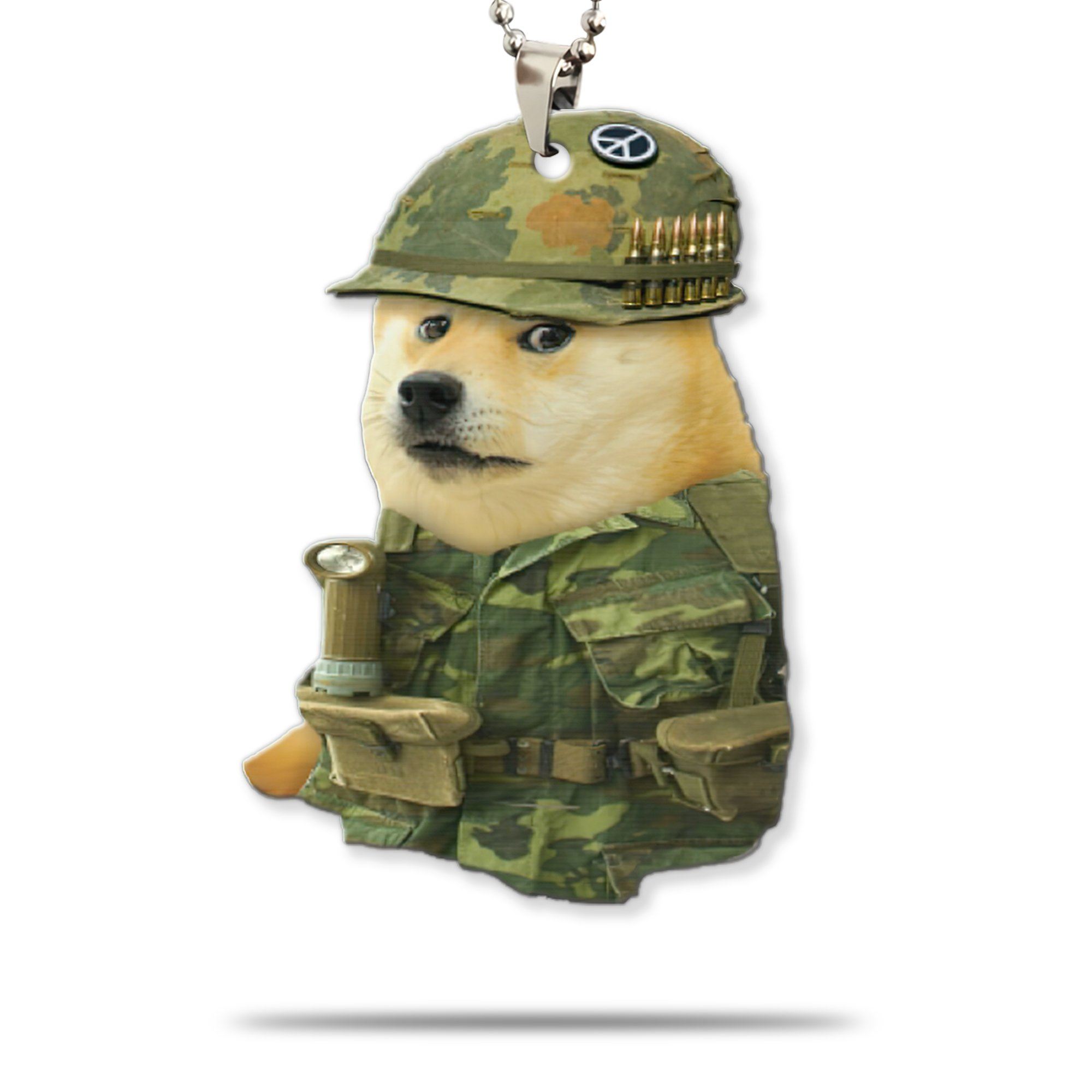 Gearhumans 3D US Vietnam War Marine Doge Custom Car Hanging