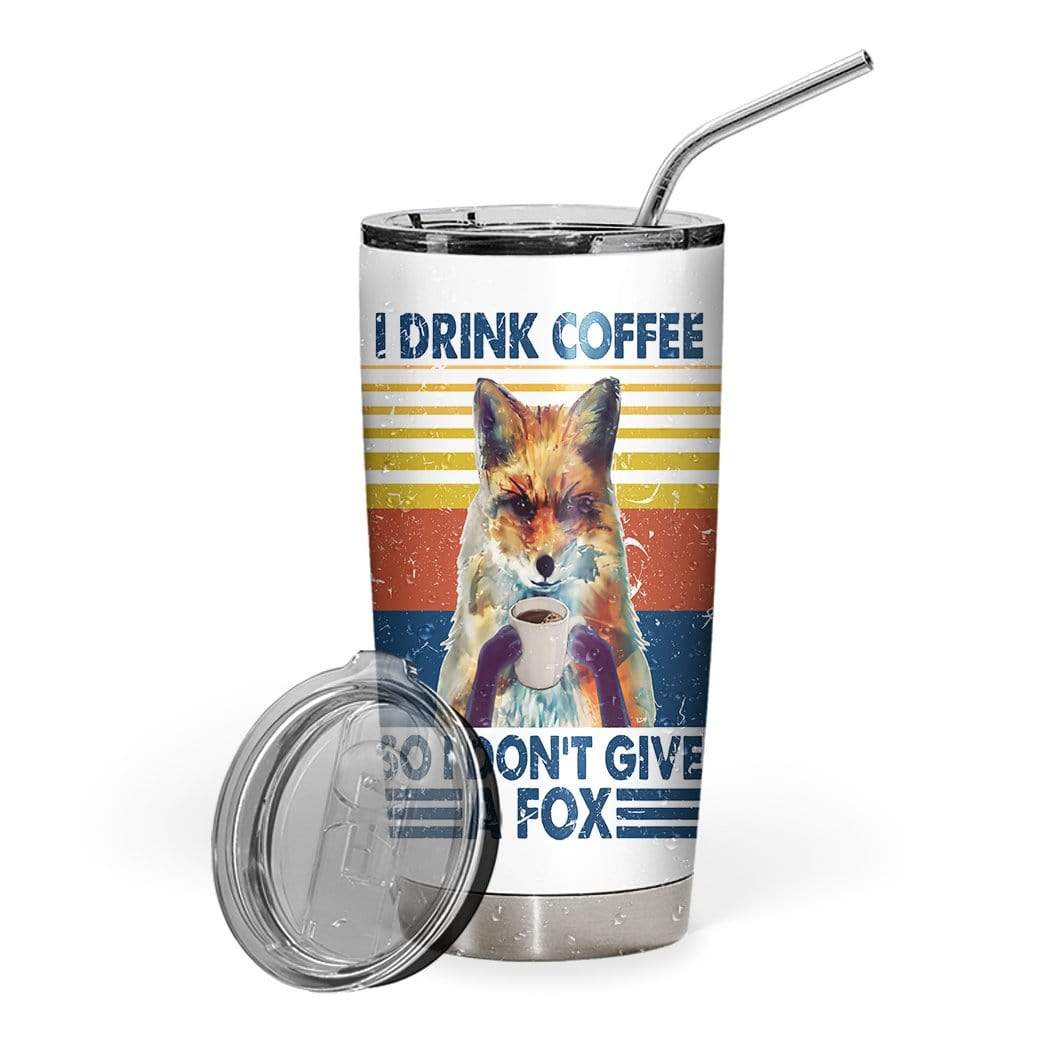 Gearhumans 3D Coffee I Drink Coffee Glitter Custom Design Vacuum Insul