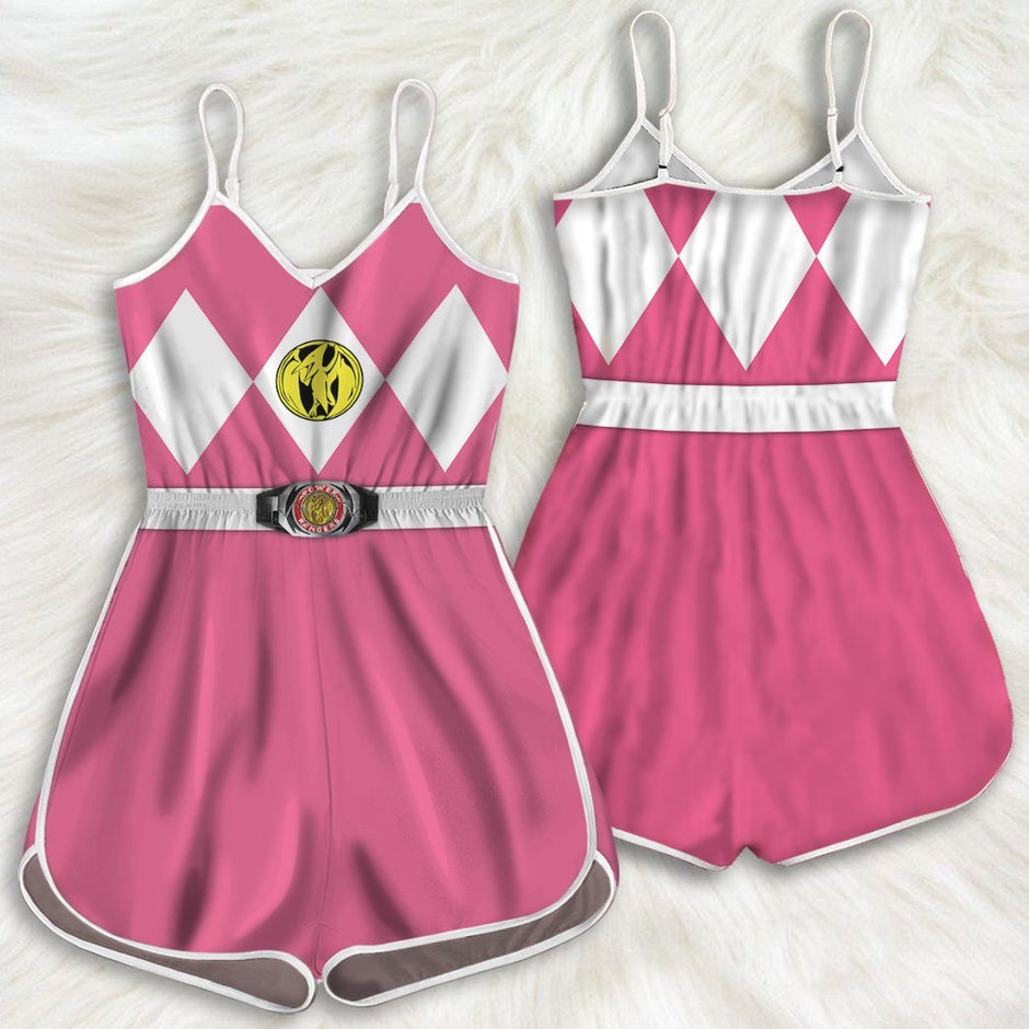 Gearhumans 3D Pink Mighty Morphin Power Ranger Custom Romper