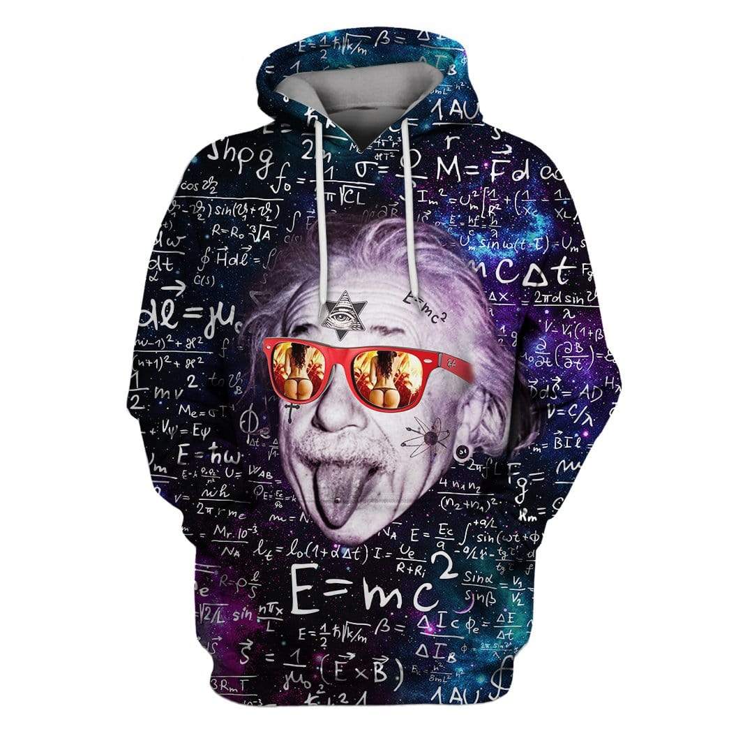 Gearhumans WILD ALBERT EINSTEIN Custom T-shirt - Hoodies Apparel